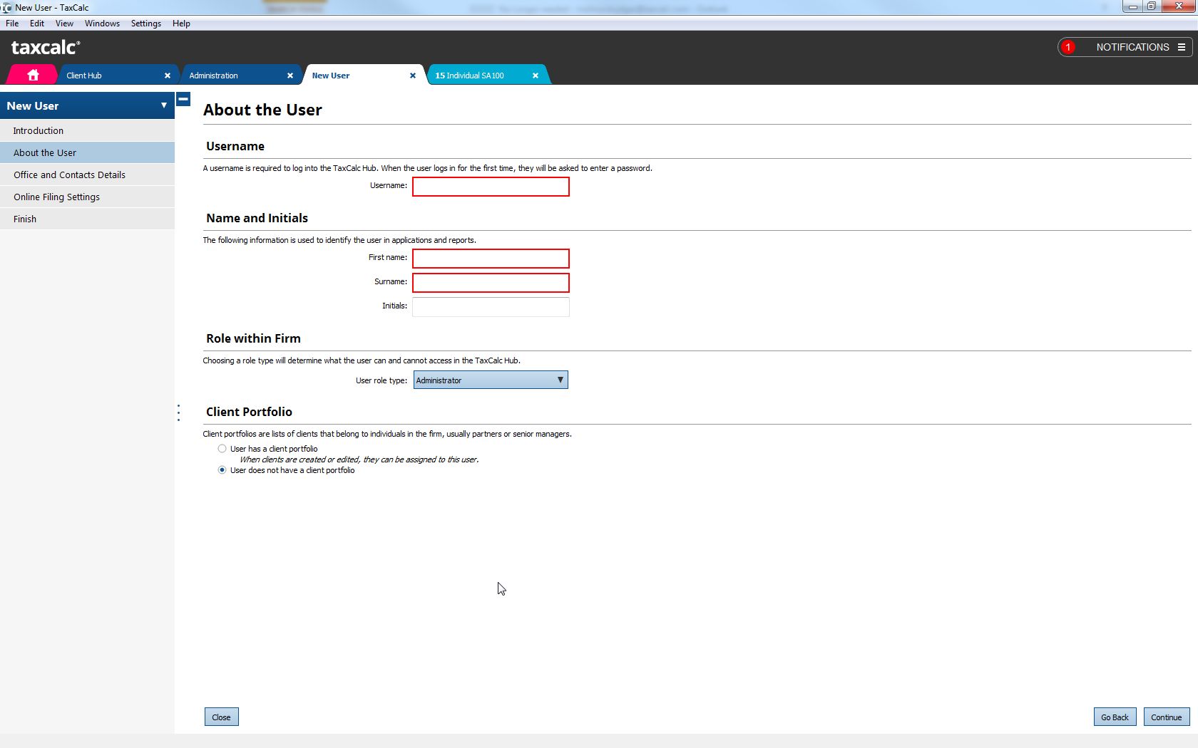 How do I set up a user? - Knowledge Base - TaxCalc